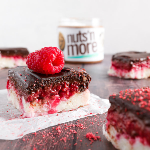 Chocolate Raspberry Coconut Dream Bars