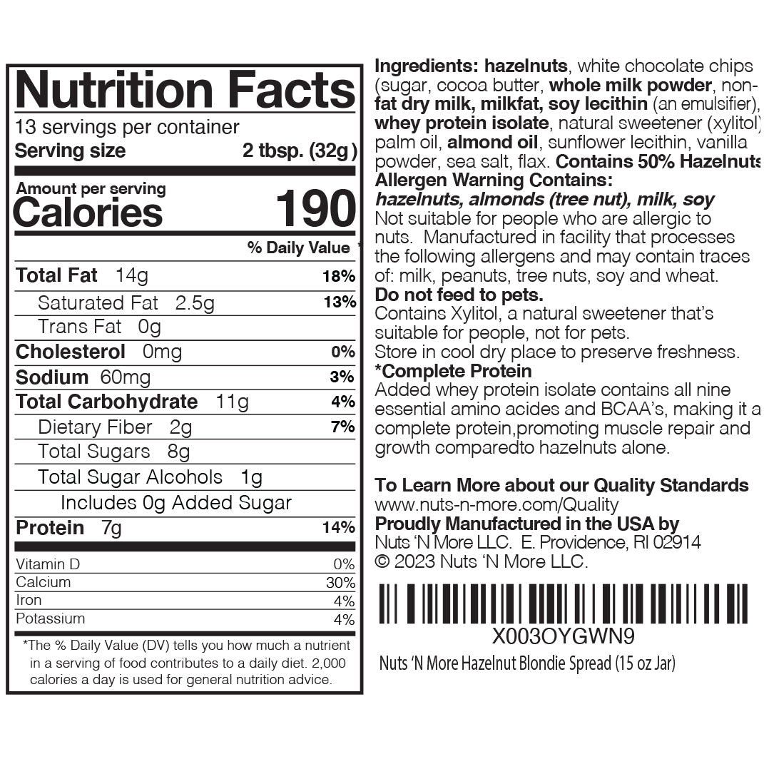 High Protein Hazelnut Spreads
